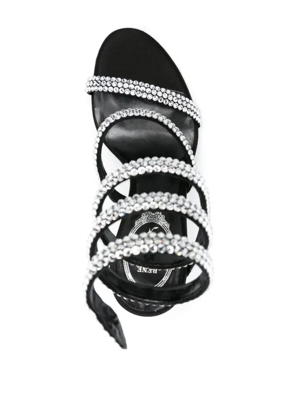Rene Caovilla Cleo 105mm Sandals - Black