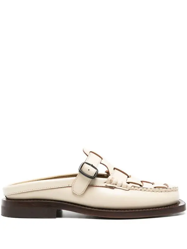 Hereu Bonell Leather Mules - Neutrals