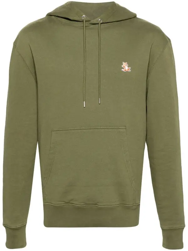 Maison Kitsuné Chillax Fox-patch Hoodie - Green