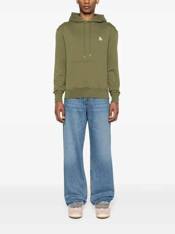 Maison Kitsuné Chillax Fox-patch Hoodie - Green