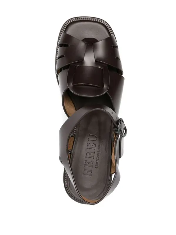 Hereu Ancora Leather Sandals - Brown