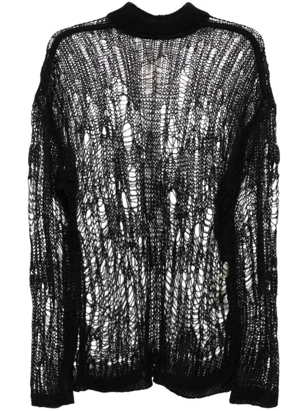 Rick Owens Tommy Lupetto Open-knit Jumper - Black