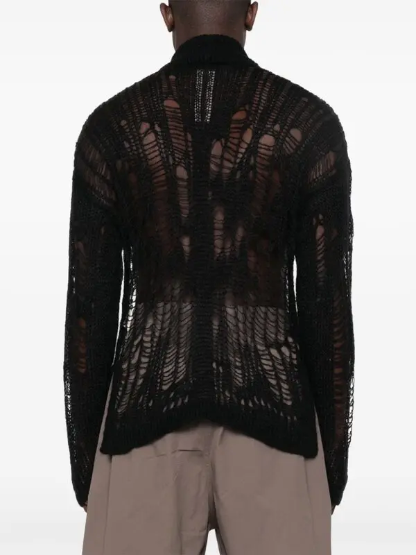 Rick Owens Tommy Lupetto Open-knit Jumper - Black