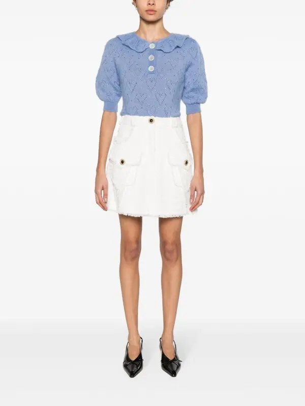 Alessandra Rich Crystal-embellished Cropped Top