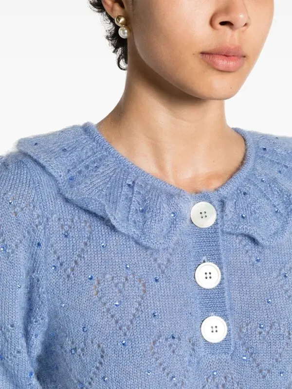 Alessandra Rich Crystal-embellished Cropped Top