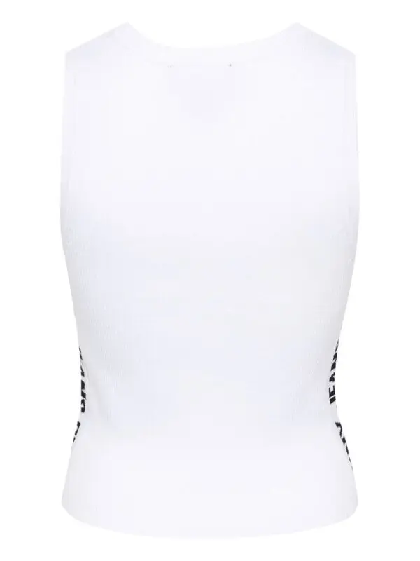 Dkny Jacquard-logo Ribbed Tank
