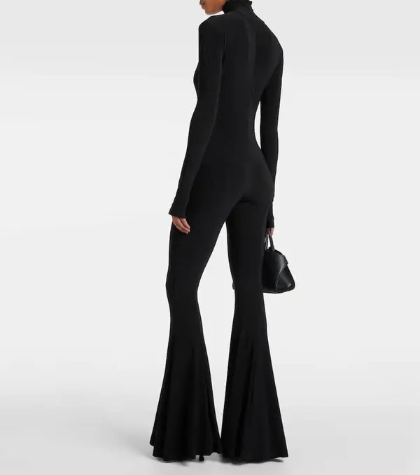 Norma Kamali Turtleneck Flared Jumpsuit