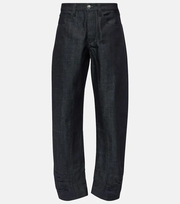JIL SANDER Tapered Cropped Mid-rise Jeans