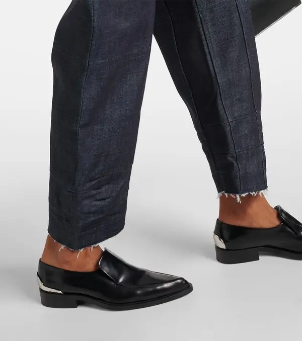 JIL SANDER Tapered Cropped Mid-rise Jeans