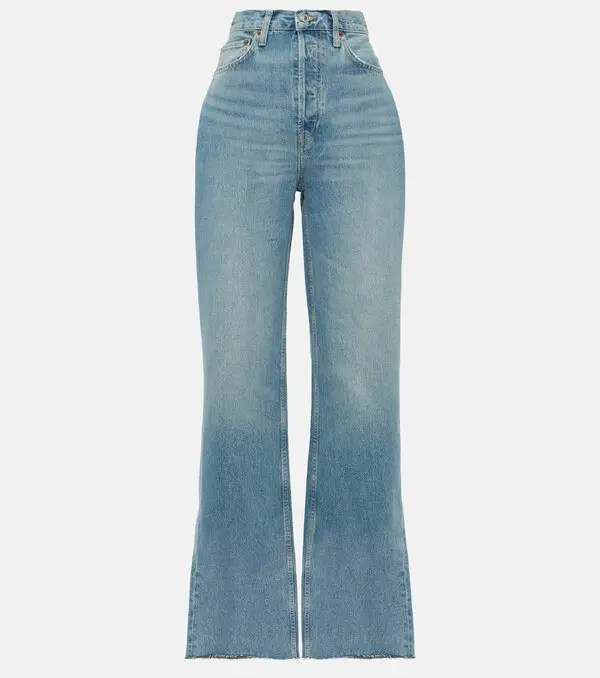 RE/DONE High-rise Wide-leg Jeans - Blue