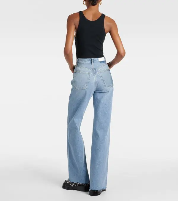 RE/DONE High-rise Wide-leg Jeans - Blue
