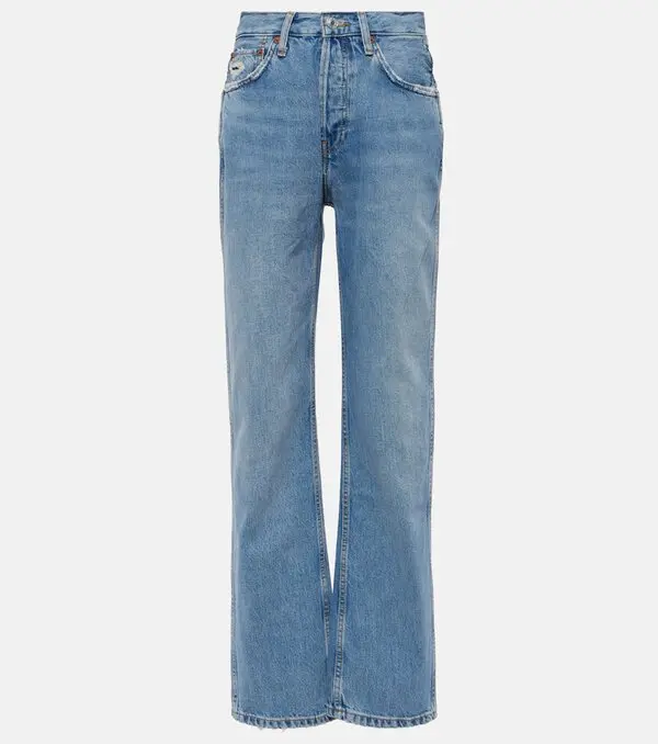 RE/DONE High-rise Straight-leg Jeans
