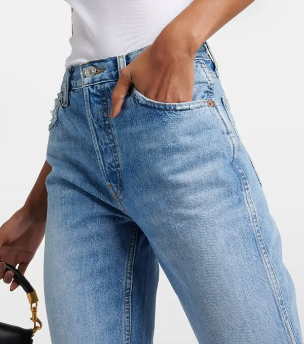 RE/DONE High-rise Straight-leg Jeans