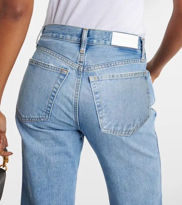RE/DONE High-rise Straight-leg Jeans