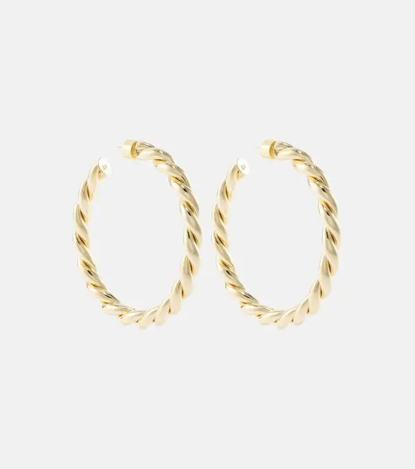 JENNIFER FISHER Twisted -plated Hoop Earrings - Gold