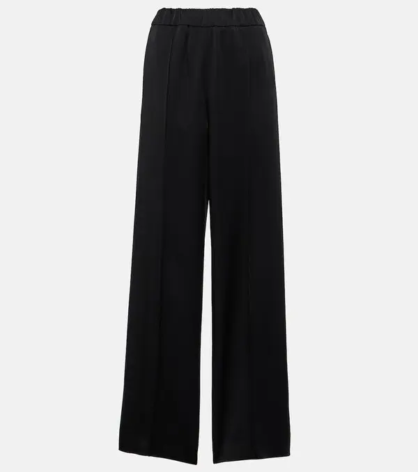 JIL SANDER Satin Wide-leg Pants - Black