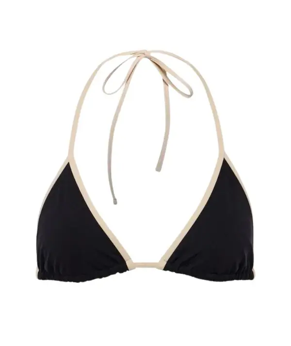 TOTEME Halterneck Bikini Top - Black