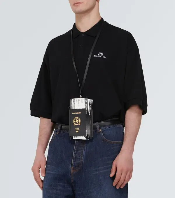 Balenciaga Leather-trimmed Phone And Passport Holder