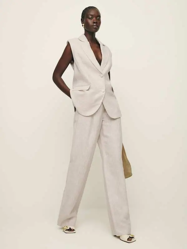 REFORMATION Clark Linen Vest