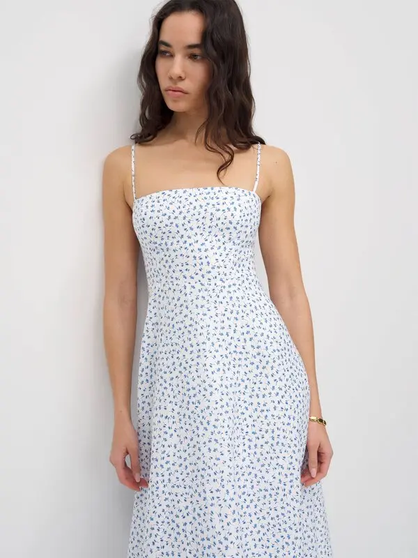 REFORMATION Monette Linen Dress - Ivory
