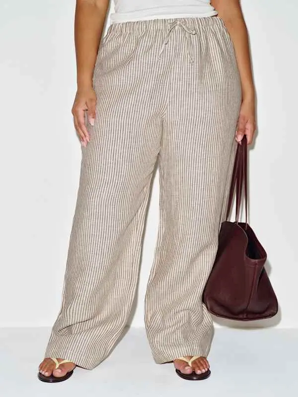 REFORMATION Olina Linen Pant Es