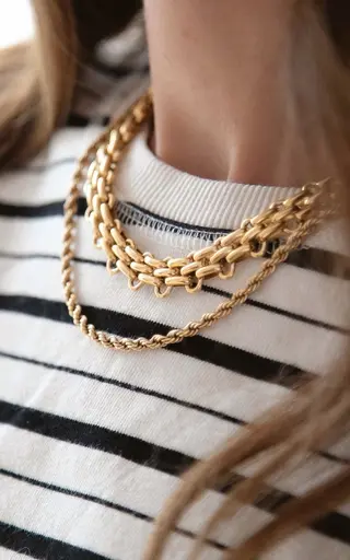 Brinker & Eliza End Game 24k -plated Chain Necklace