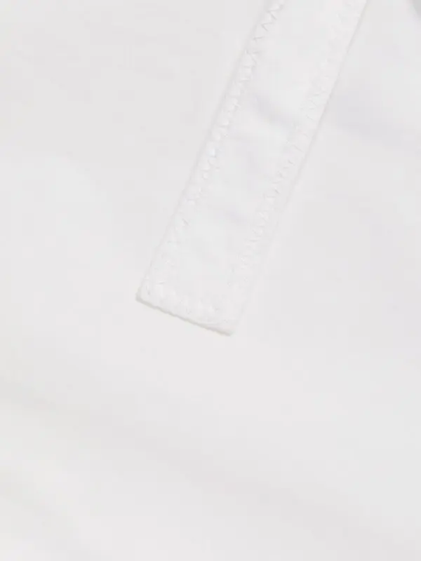 GANNI Poplin Bow Short-sleeve Minidress - Bright White