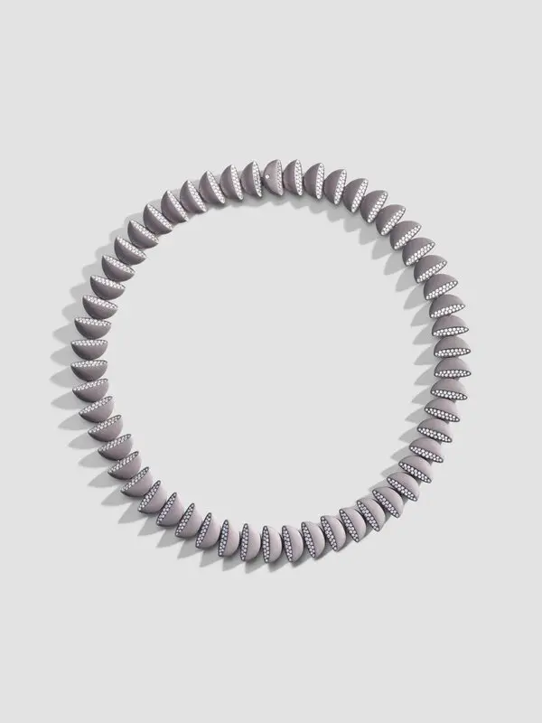 Vhernier Eclisse Endless & 6.30 Tcw Diamond Necklace - Titanium
