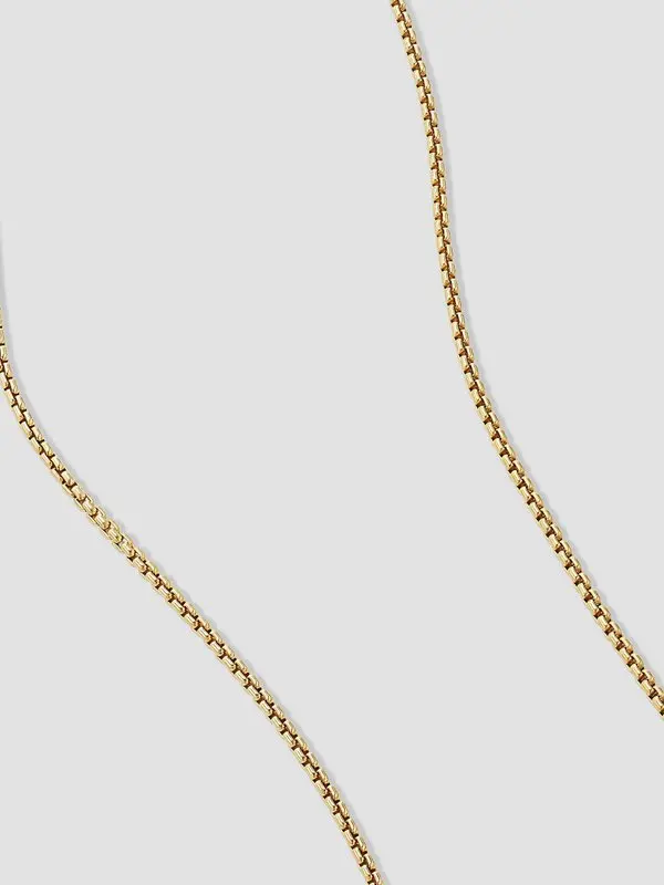 David Yurman Box Chain Necklace In 18k Yellow 1mm