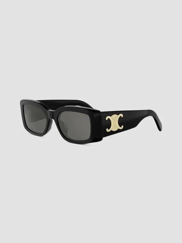 Celine Triomphe 53mm Rectangular Sunglasses - Black