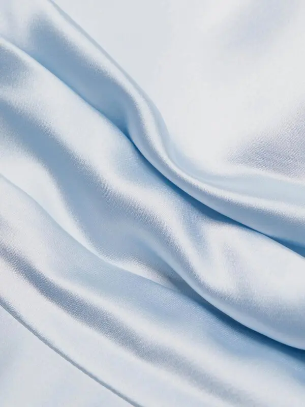 Amsale Draped Boatneck Satin Gown