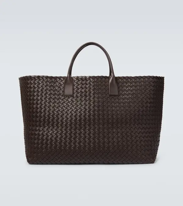 Bottega Veneta Cabat Maxi Intrecciato Leather Tote