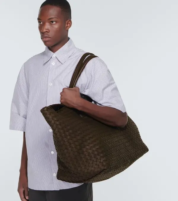 Bottega Veneta Cabat Maxi Intrecciato Leather Tote