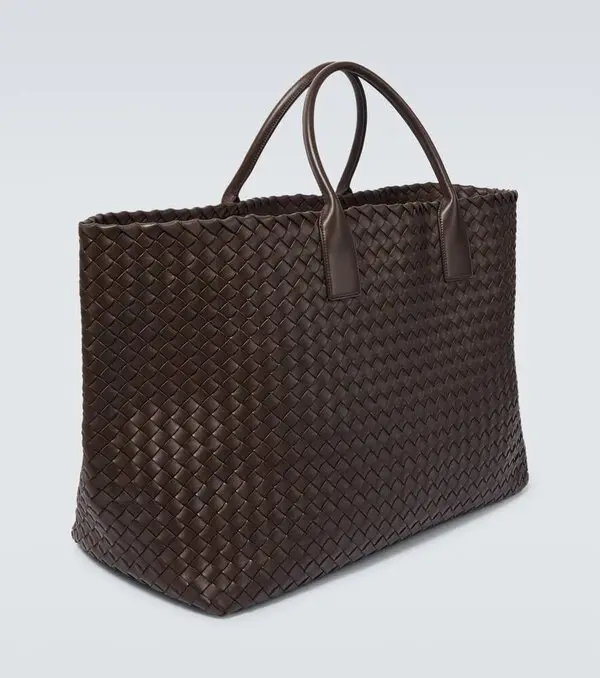Bottega Veneta Cabat Maxi Intrecciato Leather Tote
