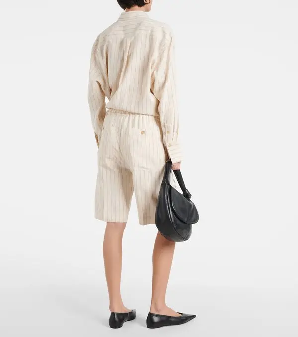 TOTEME Pinstripe Twill Shorts