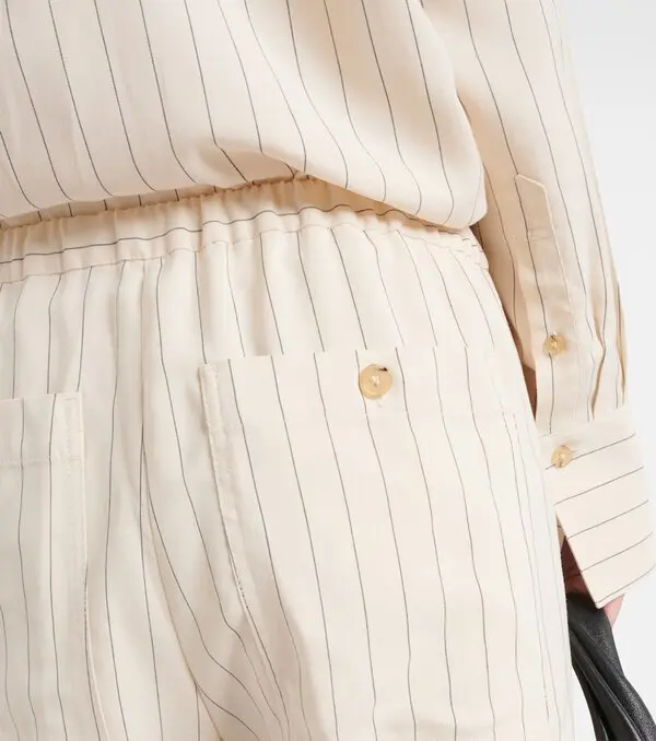 TOTEME Pinstripe Twill Shorts