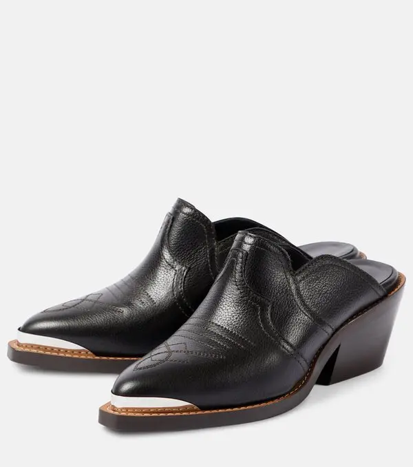 Dorothee Schumacher Western Shine Leather Mules