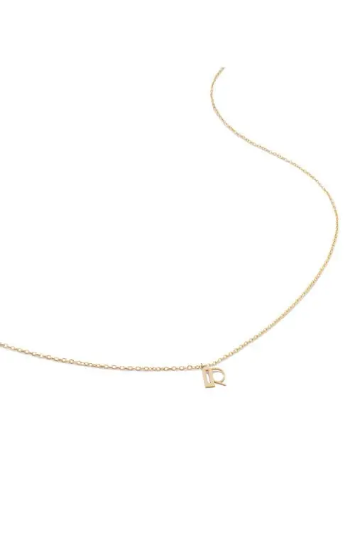 Monica Vinader Initial Pendant Necklace - 14kt Solid Gold - R