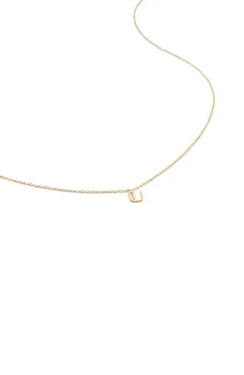 Monica Vinader Initial Pendant Necklace - 14kt Solid Gold - W