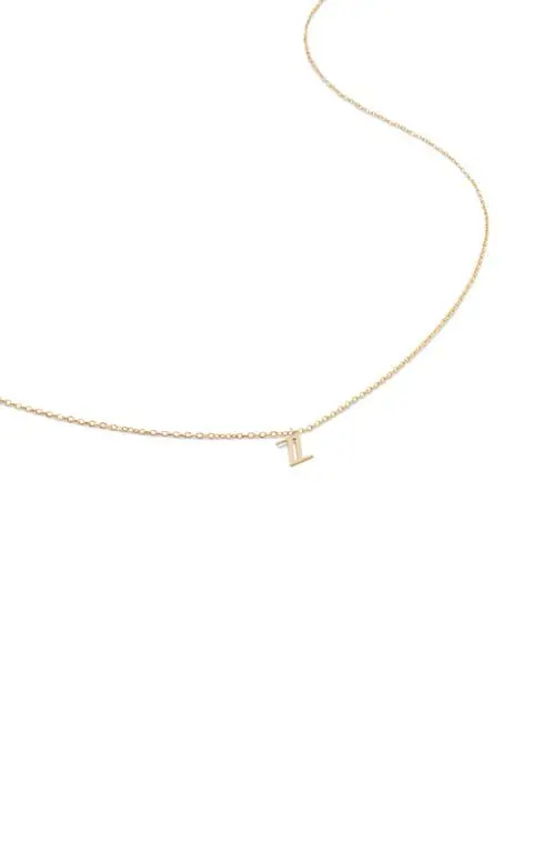 Monica Vinader Initial Pendant Necklace - 14kt Solid Gold - Z