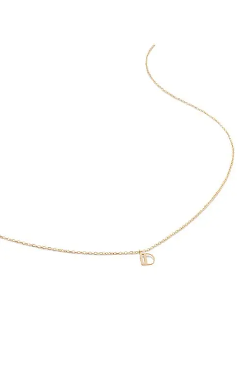Monica Vinader Initial Pendant Necklace - Yellow Gold