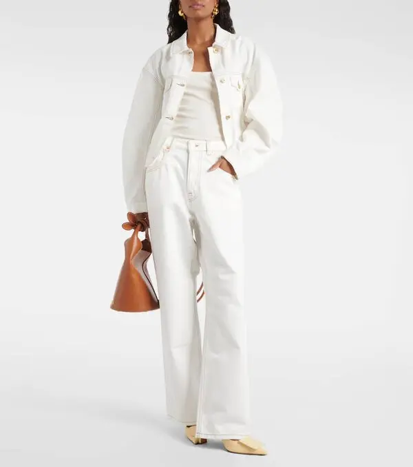 Jacquemus Le De-nîmes Wide-leg Jeans - White