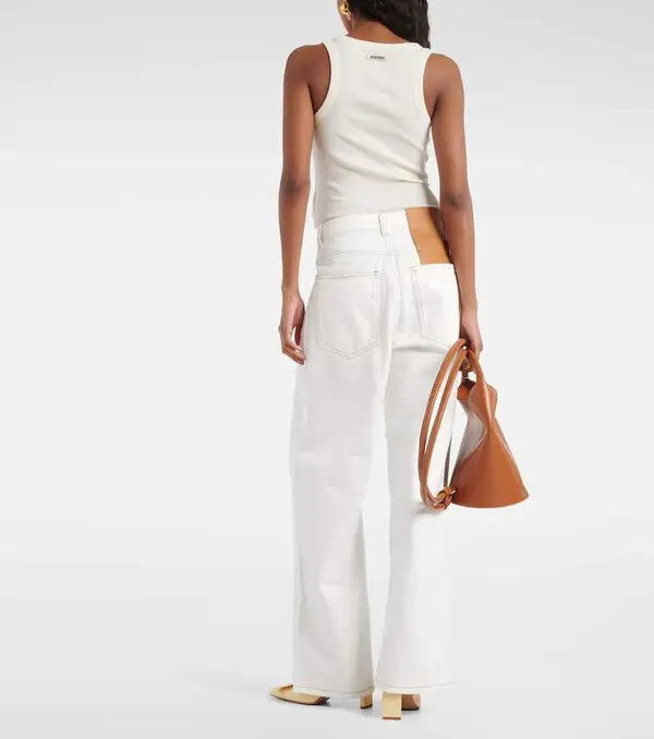Jacquemus Le De-nîmes Wide-leg Jeans - White