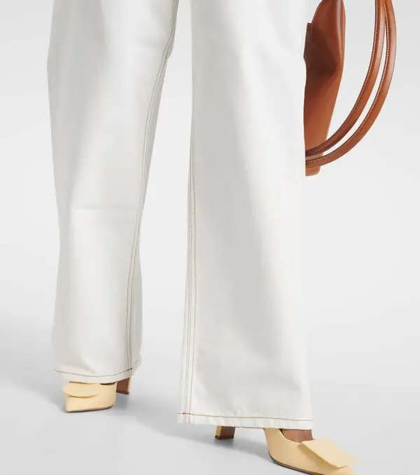 Jacquemus Le De-nîmes Wide-leg Jeans - White
