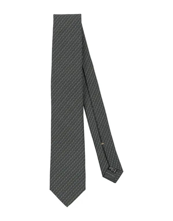 Canali Military Virgin Wool Neck Tie - Green