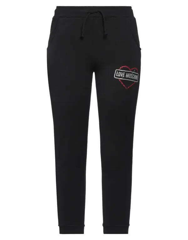 Moschino Midnight Cotton And Elastane Tapered Leg Pants - Black