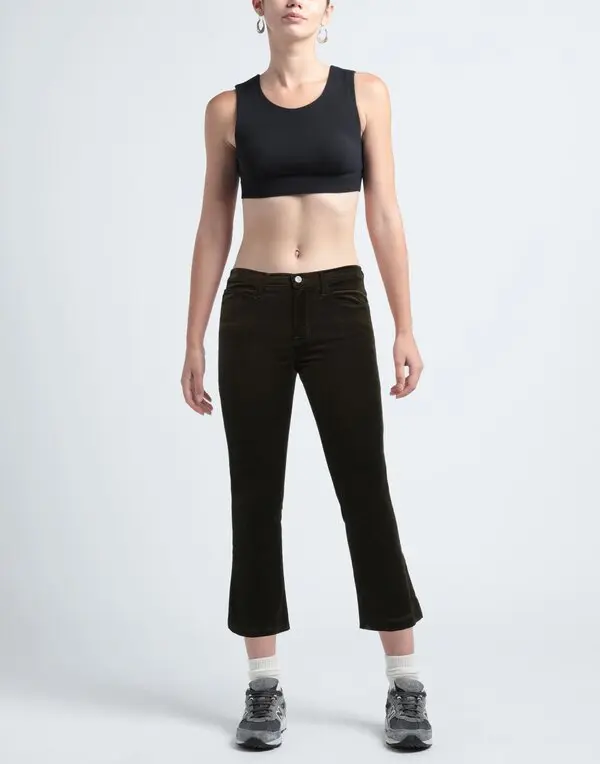 FRAME Wide Leg Velvet Pants - Green