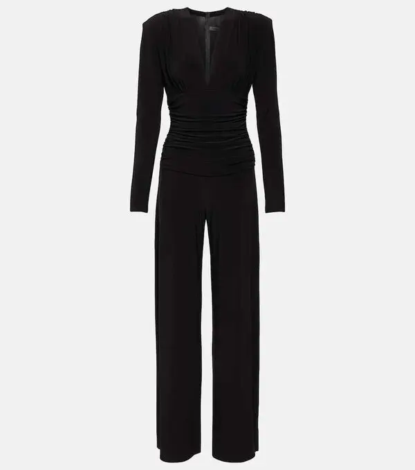 Norma Kamali Ruched Jersey Jumpsuit - Black