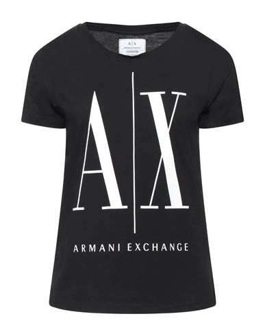 Armani Exchange Cotton T-shirt With Logo Print - Black