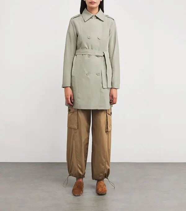 Max & Co. Cotton-blend Trench Coat - Grey